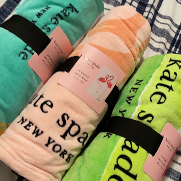 kate spade | Bath | 3 Kate Spade Beach Towels Flamingo Bikini | Poshmark